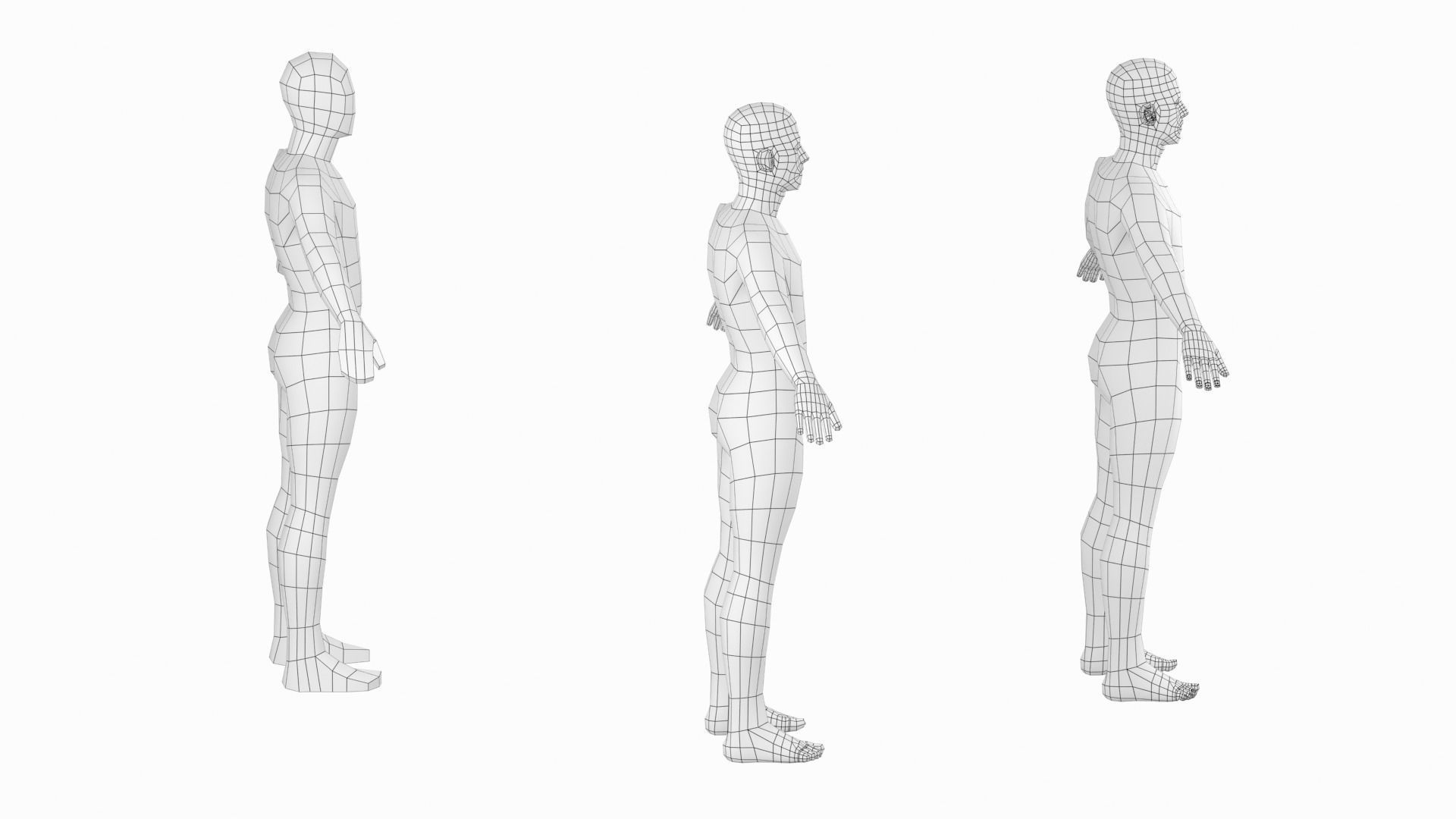 Natural Male in A-Pose Base Mesh 3D model | CGTrader