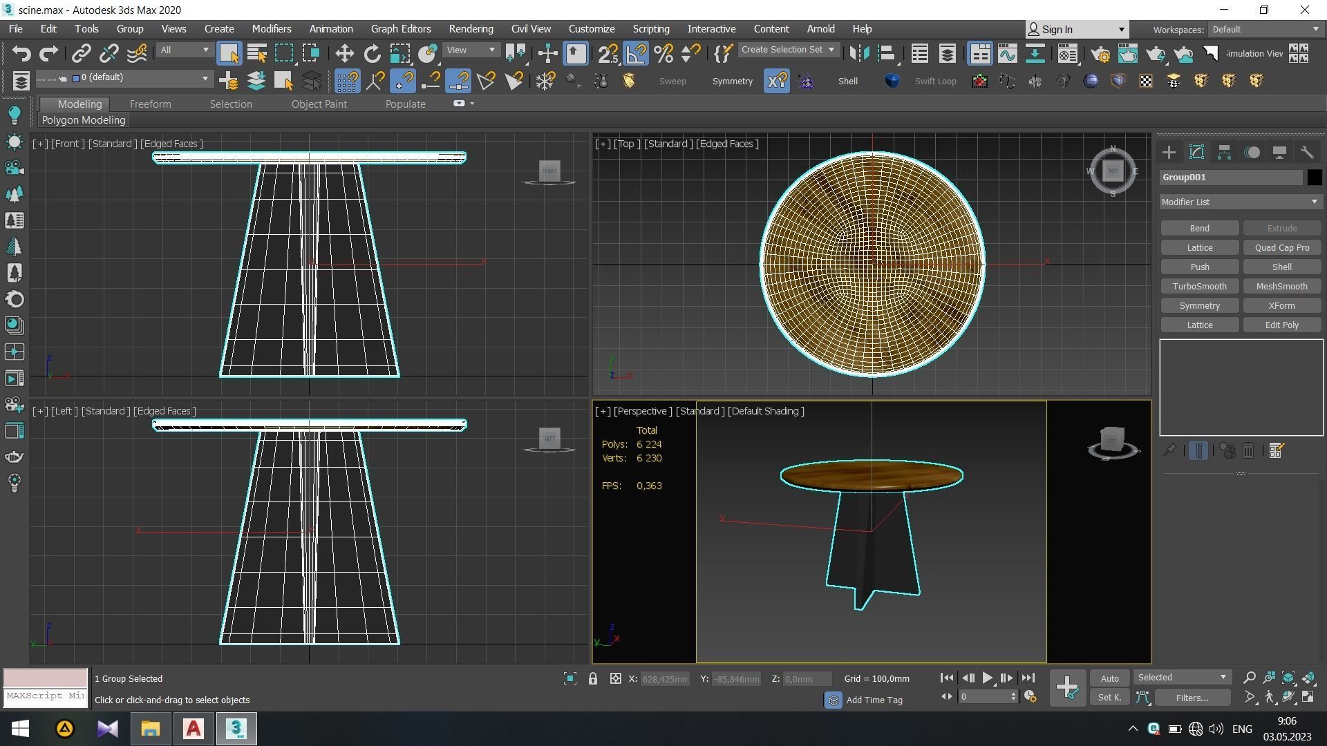 3D model Jacob Round Dining Table VR / AR / low-poly | CGTrader