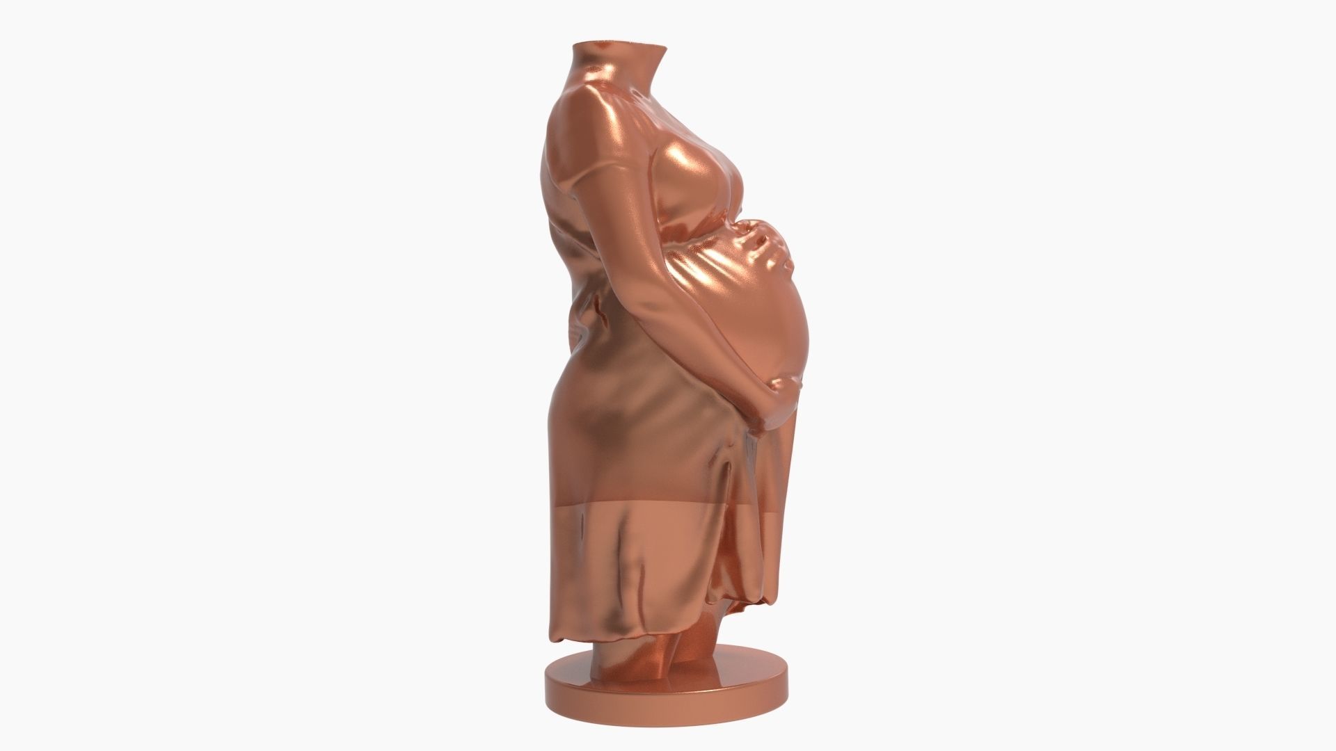 Mom Pregnant - gift for mom 3D model 3D printable | CGTrader