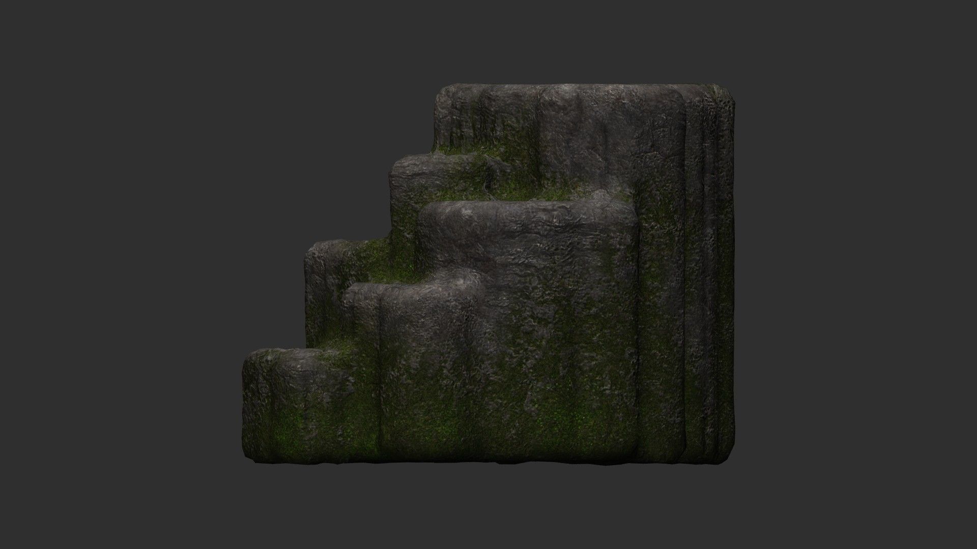 3D model Cave Platform 1 - Moss 1 VR / AR / low-poly | CGTrader