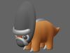 Pokemon Shieldon 3D model rigged | CGTrader