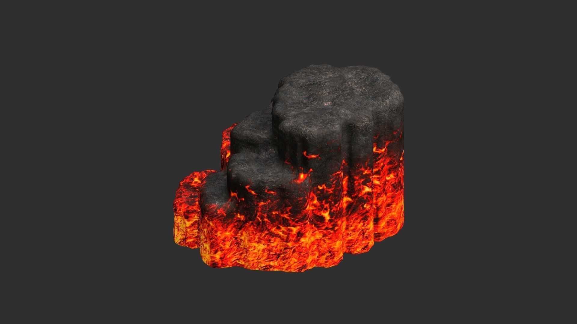 3D model Cave Platform 1 - Lava VR / AR / low-poly | CGTrader