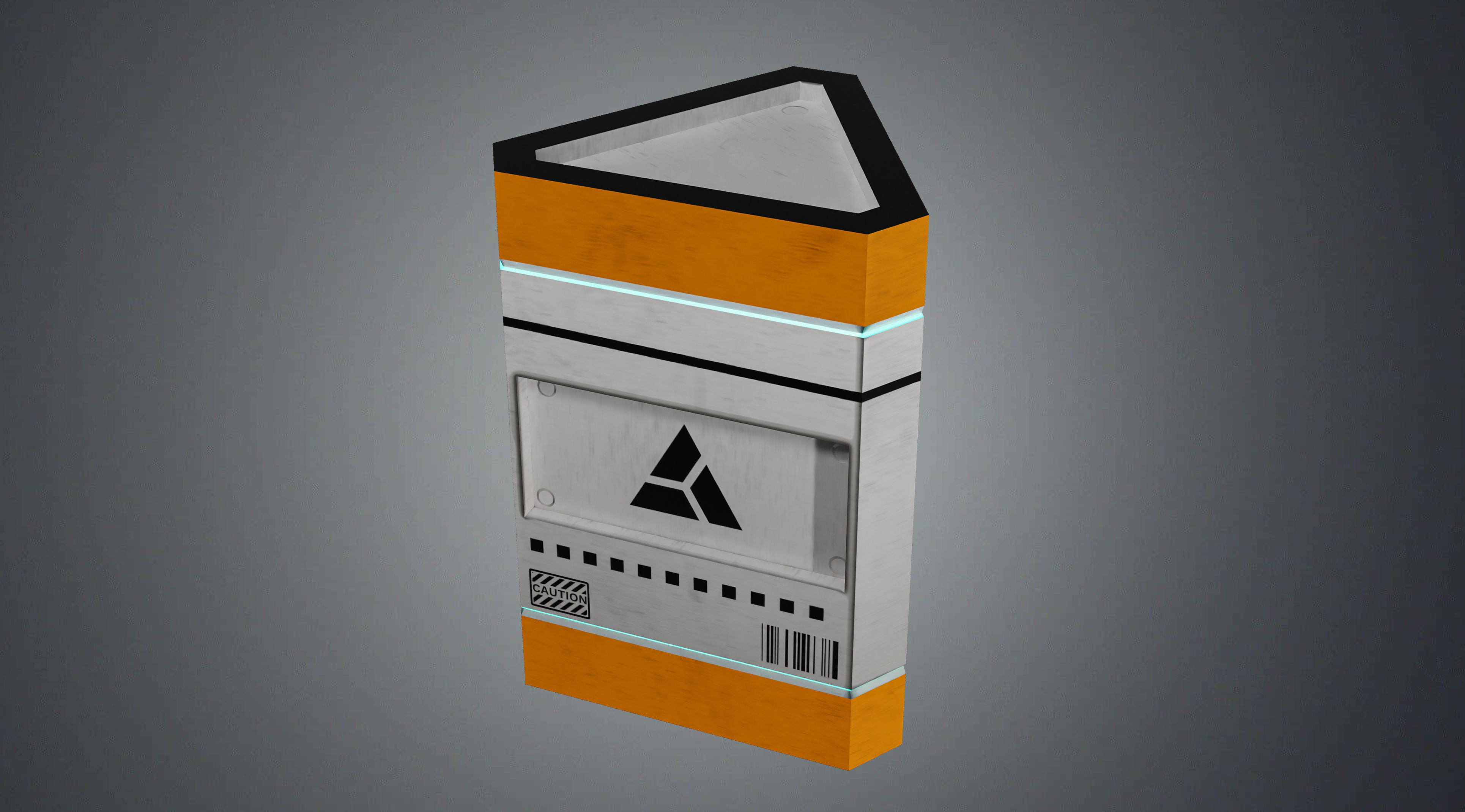 3D model Sci fi Emission Box Low Poly Game ready asset VR / AR / low ...