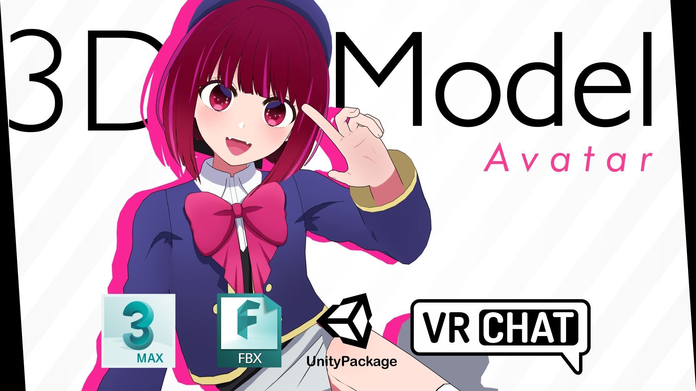 Oshi no Ko Kana VRChat Avatar 3D model rigged | CGTrader
