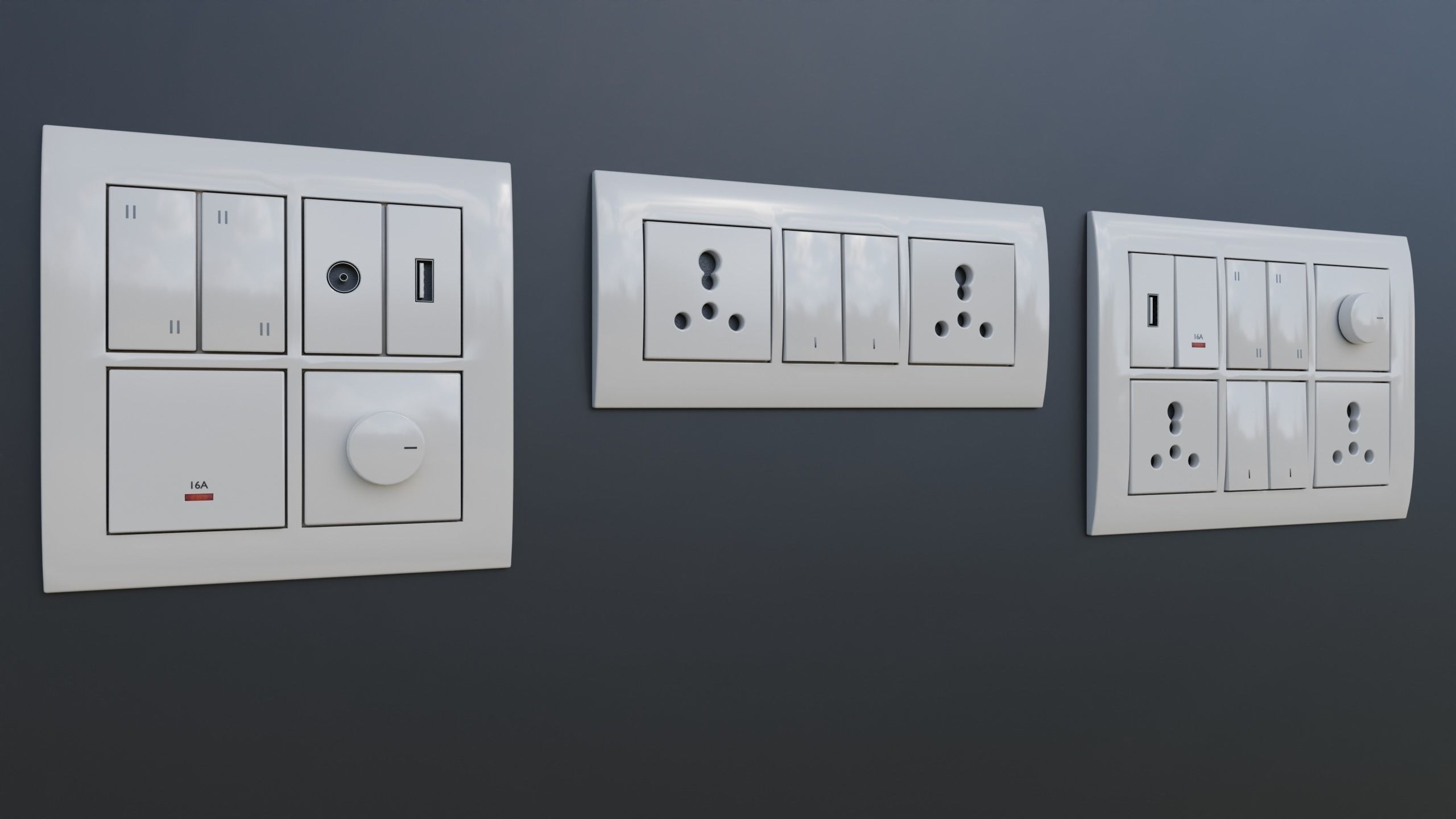 Switch board modular 3D model | CGTrader