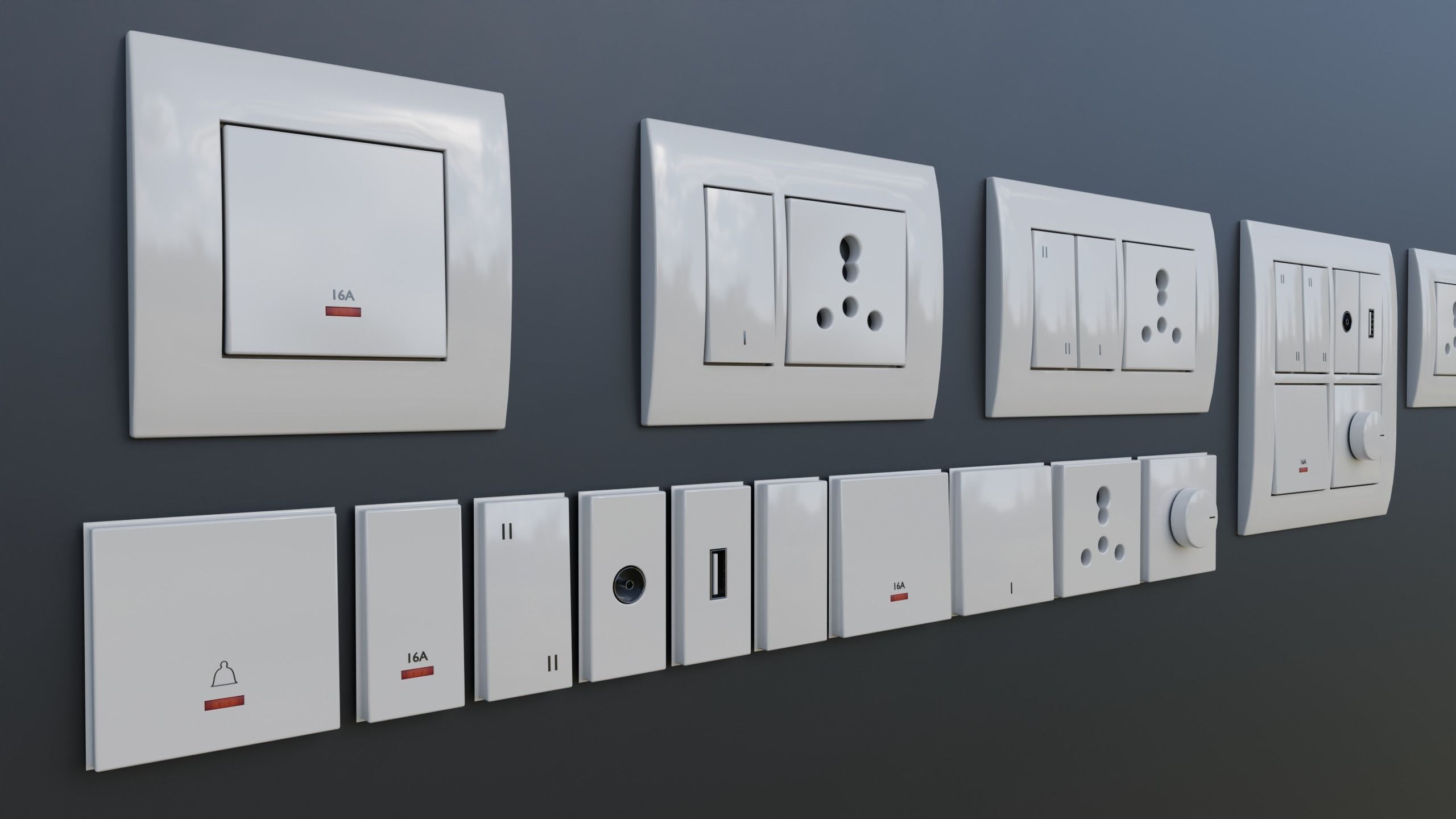 Switch board modular 3D model | CGTrader
