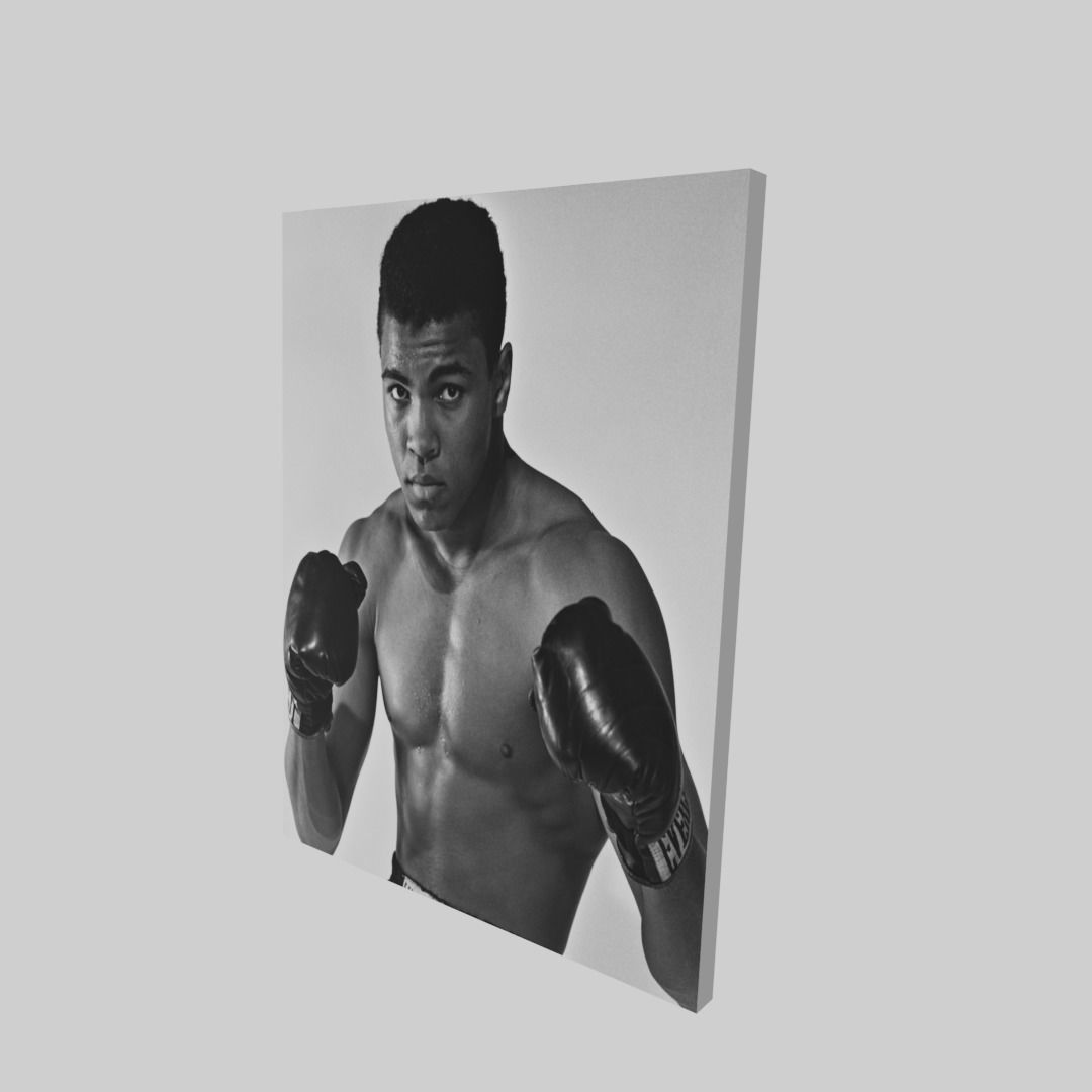 3D model Muhammad Ali portrait VR / AR / low-poly | CGTrader