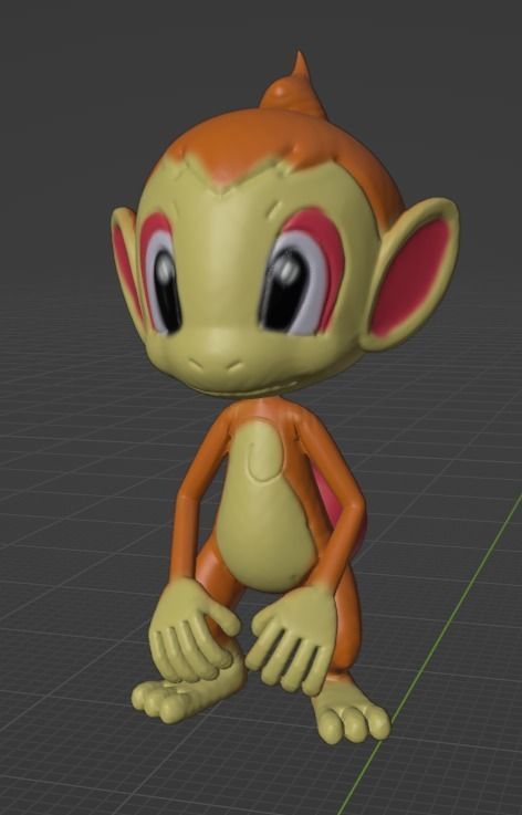 Chimchar free 3D model 3D printable | CGTrader