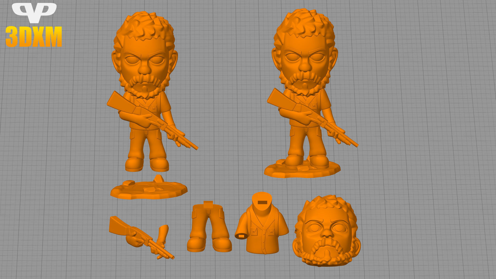 Joel Chibi Last of Us STL for 3D Printing ChibiSTL 3DXM 3D model 3D ...