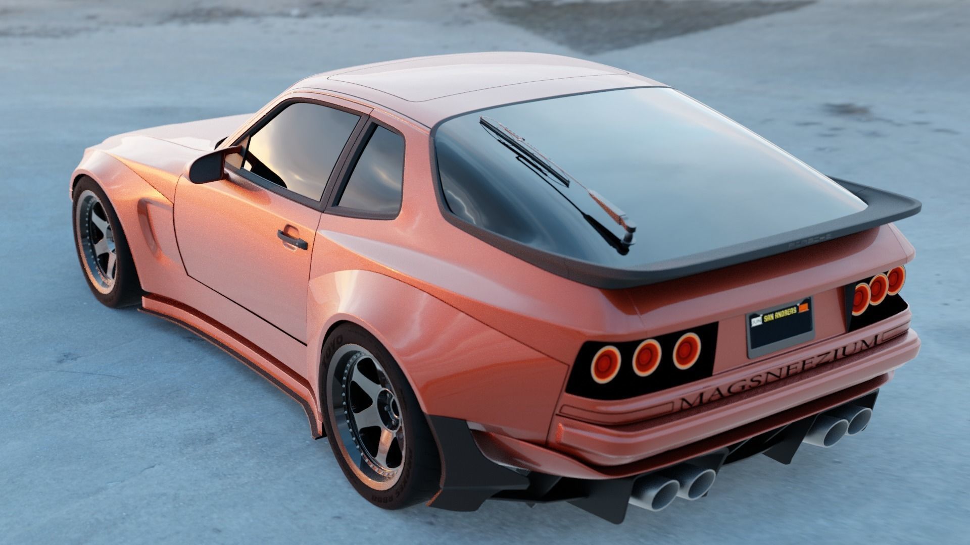 3D model 1989 Porsche 948RS GOM Styling Bodykit VR / AR / low-poly ...