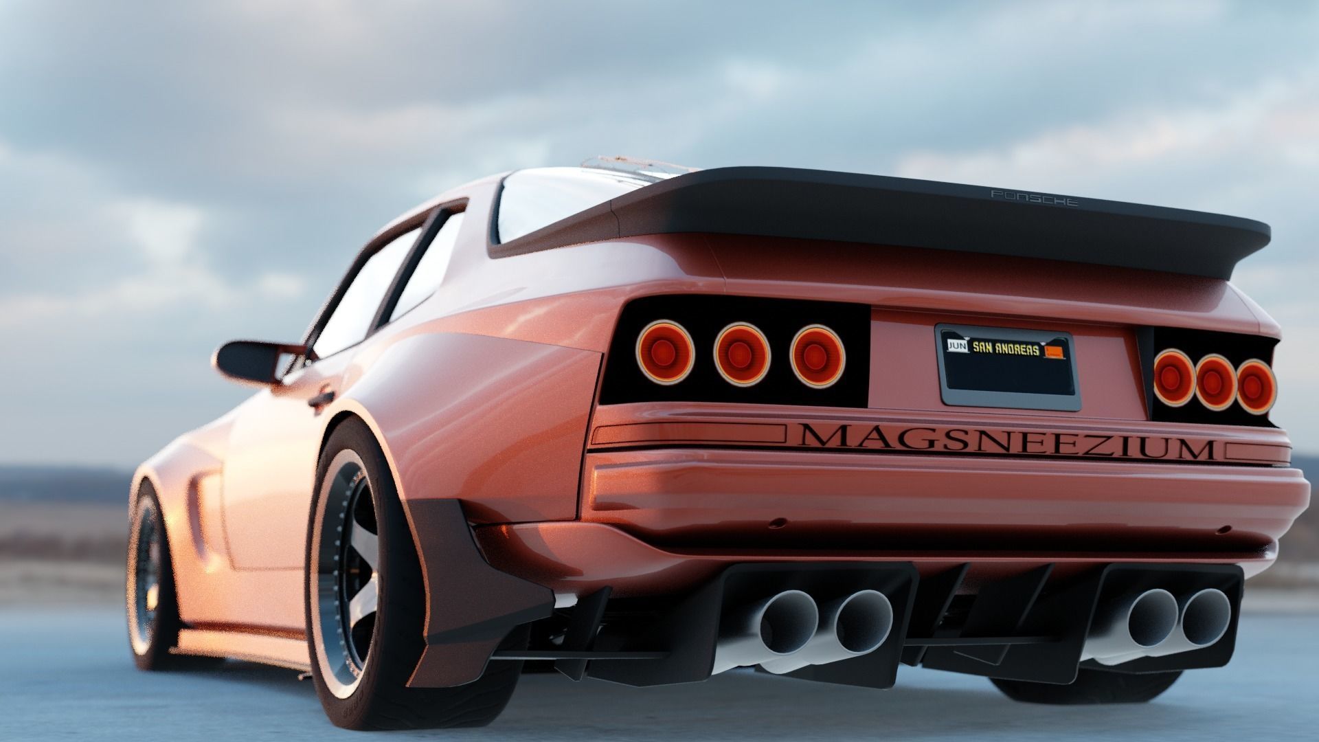 3D model 1989 Porsche 948RS GOM Styling Bodykit VR / AR / low-poly ...