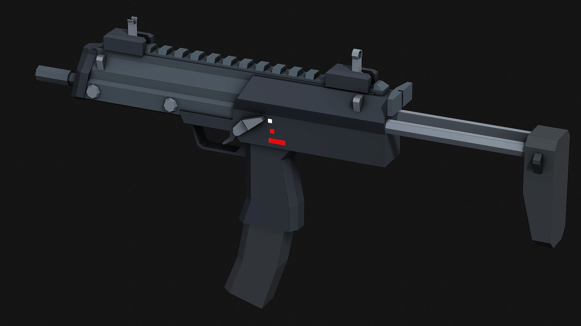 3D model Stylized Modular Mp7 SMG - LowPoly Mobile Ready VR / AR / low-poly | CGTrader