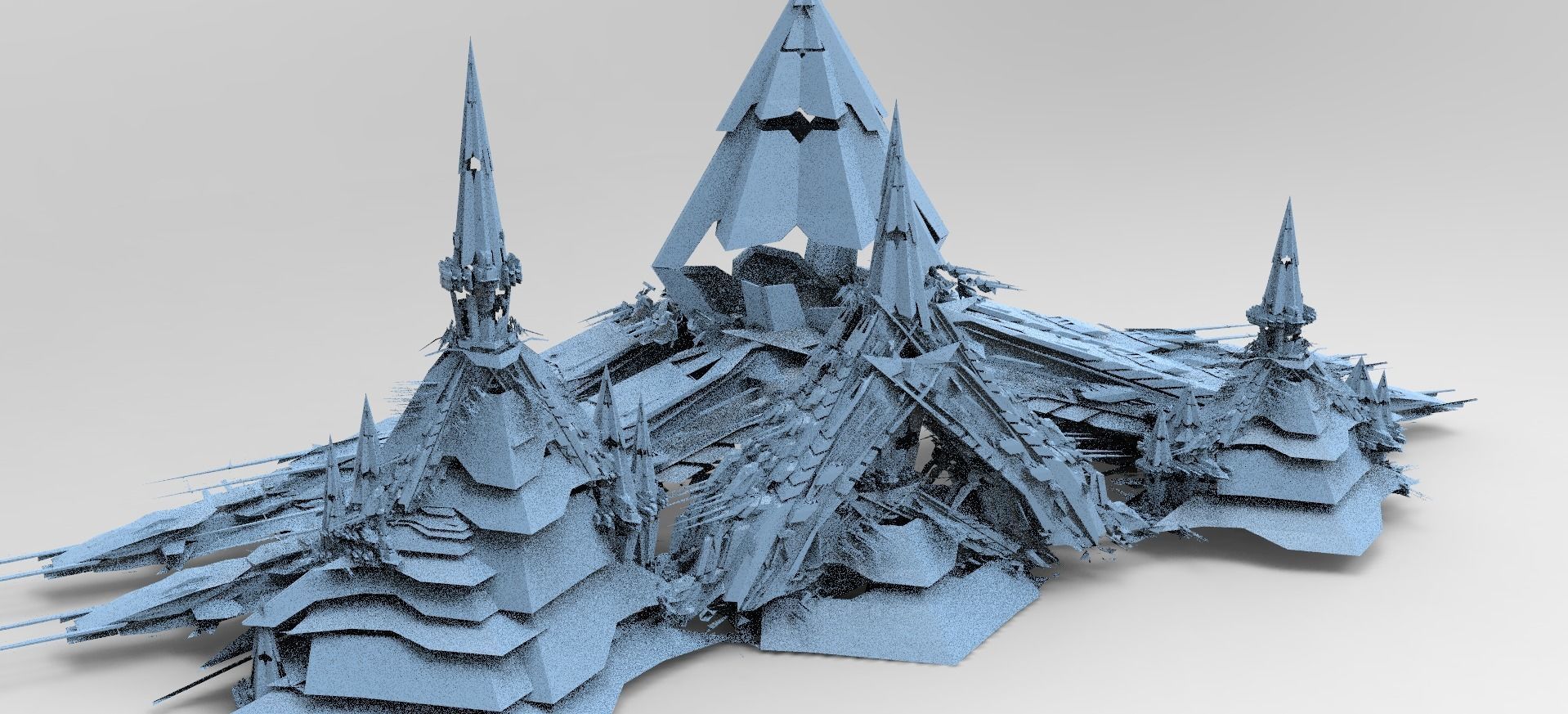 Amon Ra Sci fi Pyramid full 3D model | CGTrader