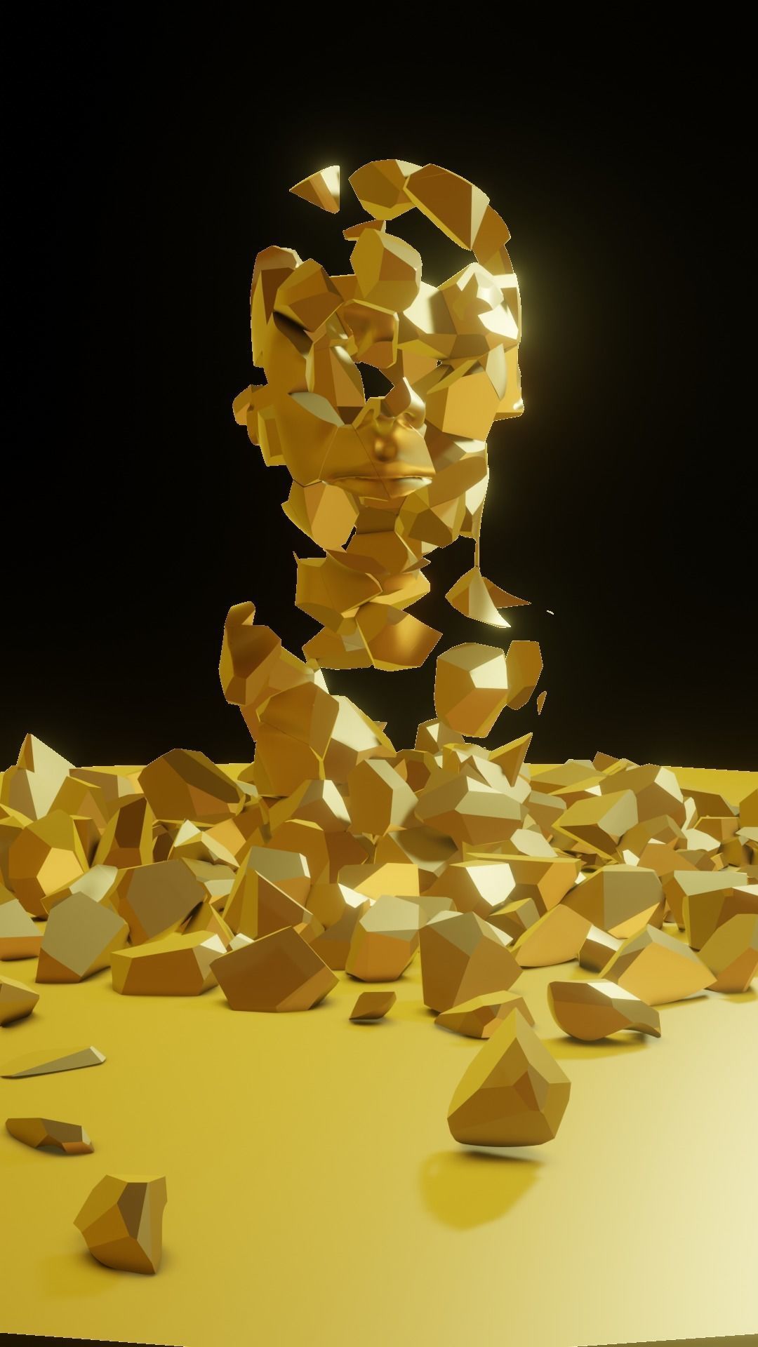 shatter animation 3D model animated rigged | CGTrader