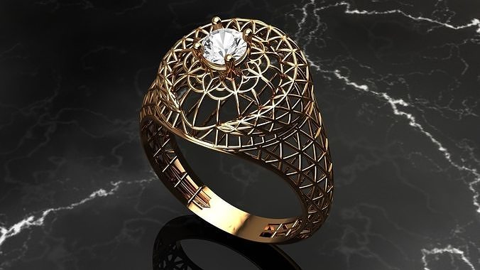 3d ring free 3D model 3D printable | CGTrader
