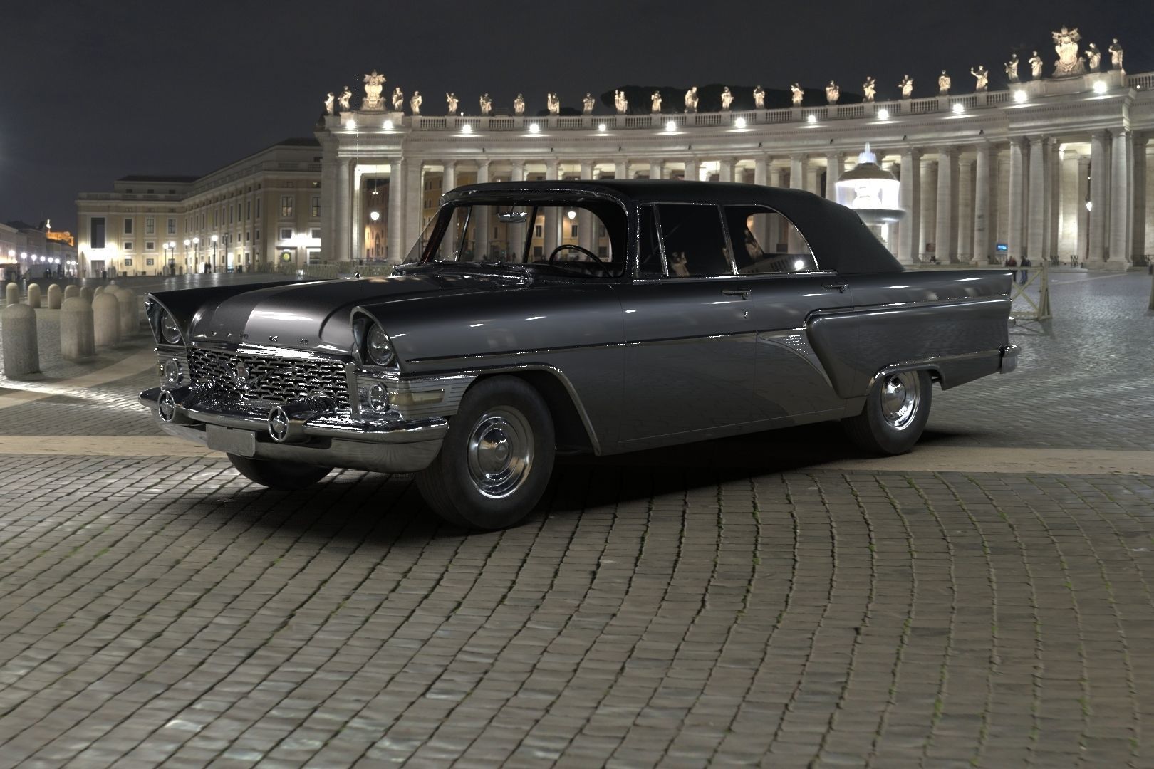 car Chaika 3D model | CGTrader