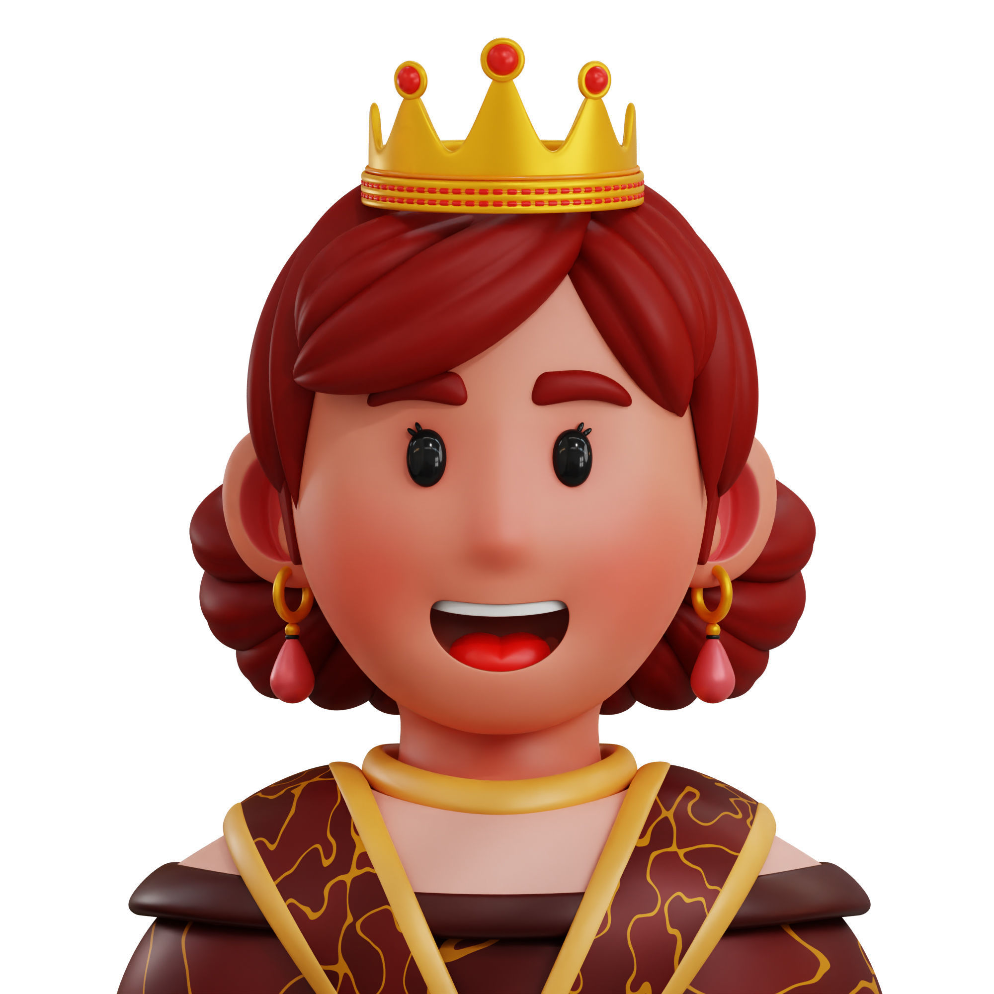 3D model 3D Queen Traditional Costume VR / AR / low-poly | CGTrader