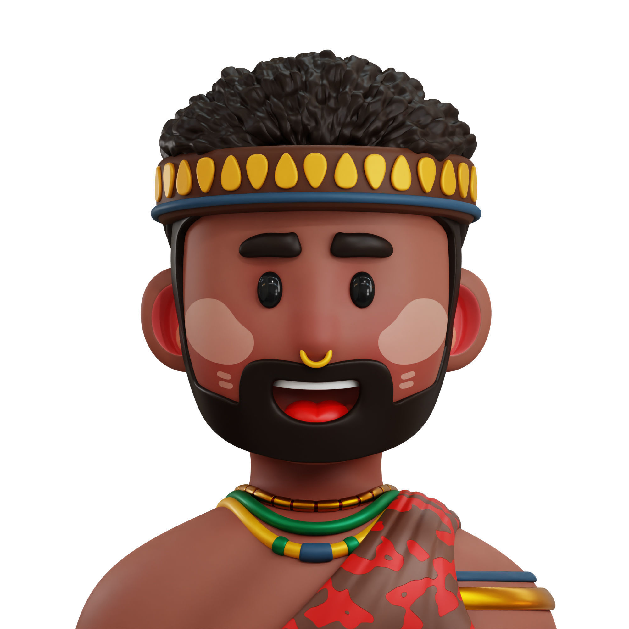 3D model 3D African Traditional Costume VR / AR / low-poly | CGTrader