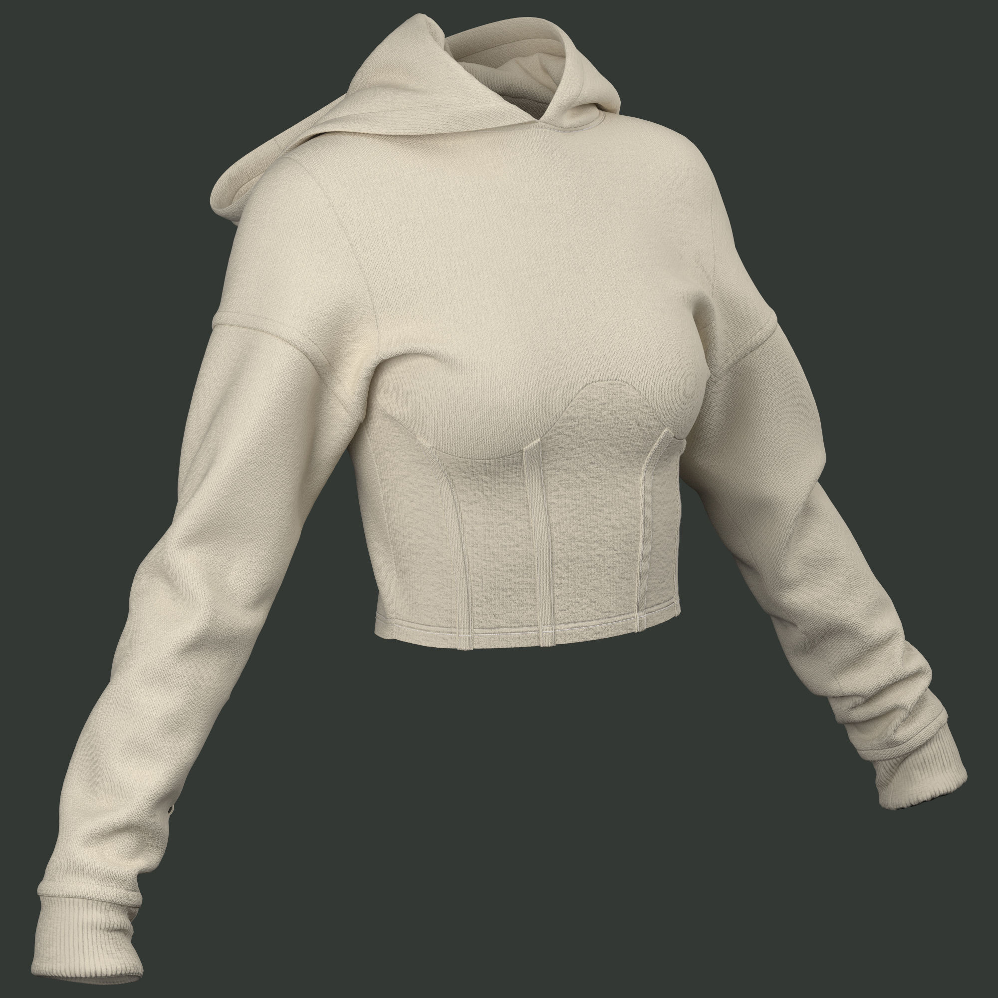 5 3D Cropped Hoodies 3D model | CGTrader