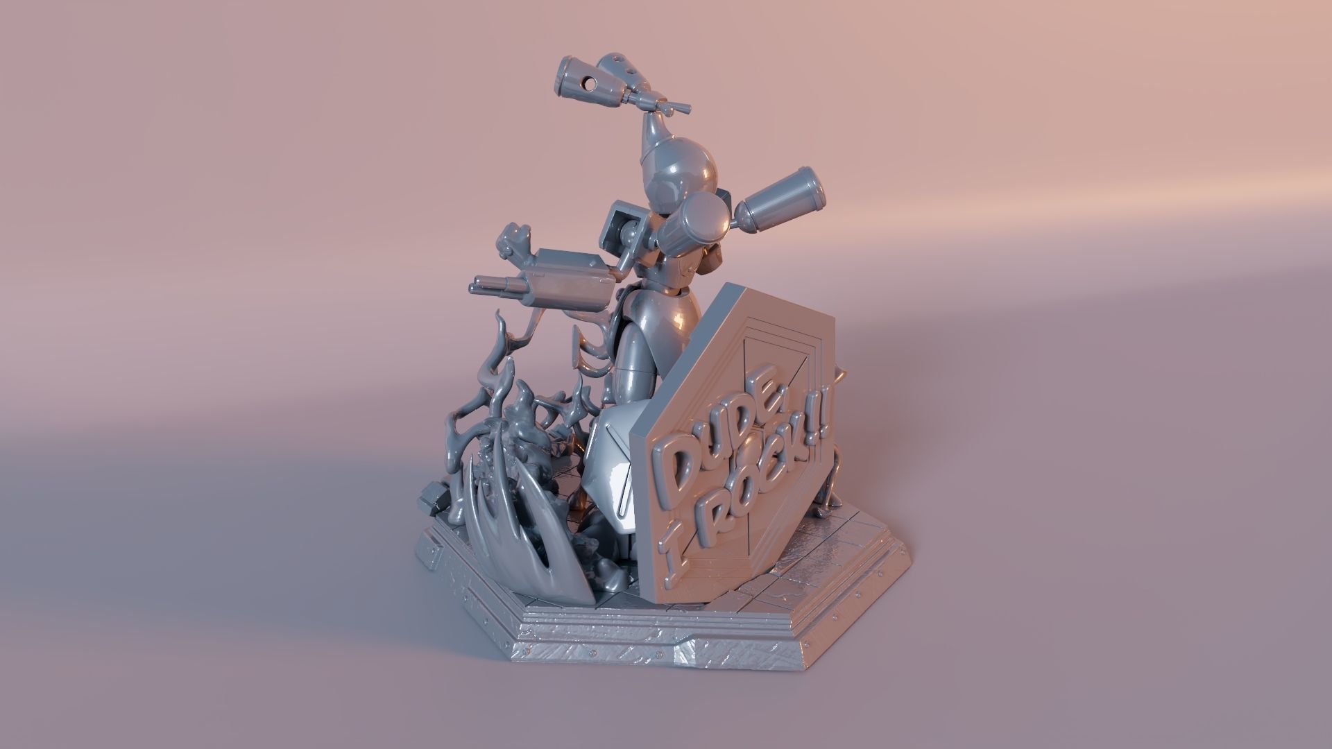 Medabee Medaforce Statue 3D model 3D printable | CGTrader