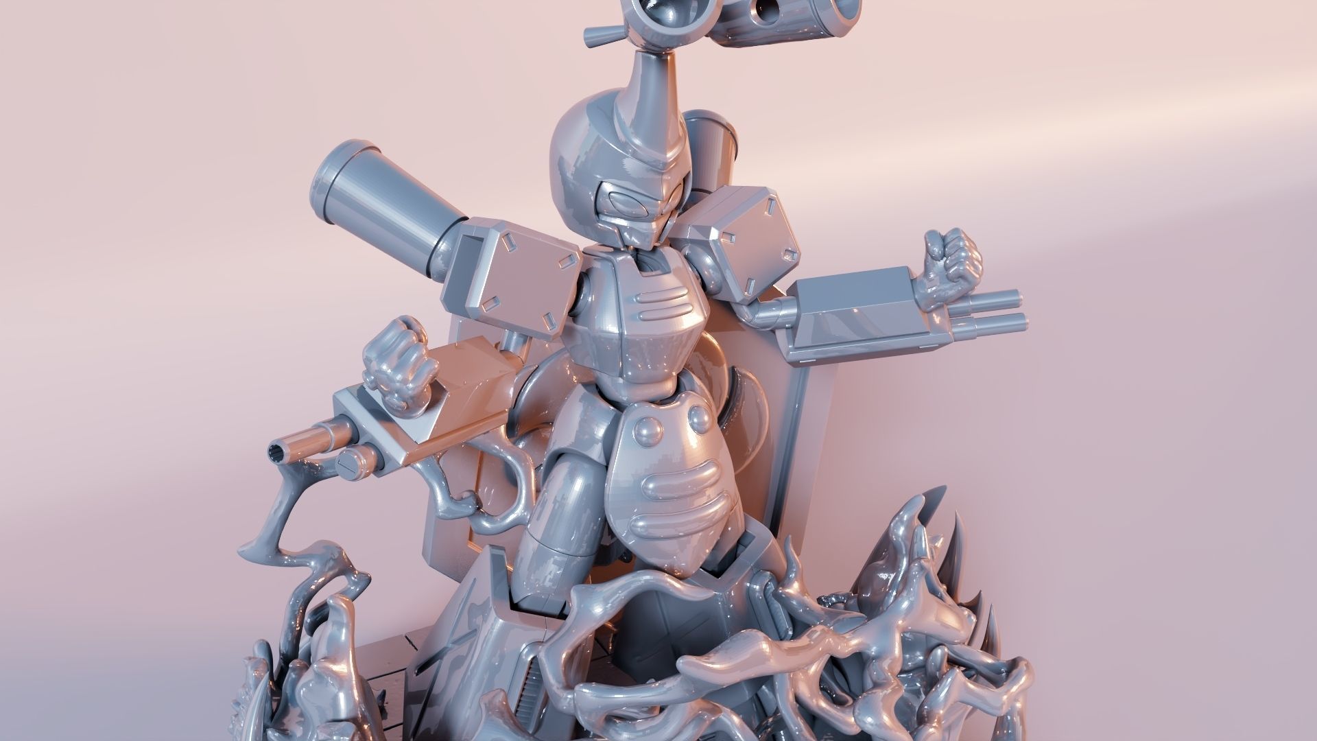 Medabee Medaforce Statue 3D model 3D printable | CGTrader
