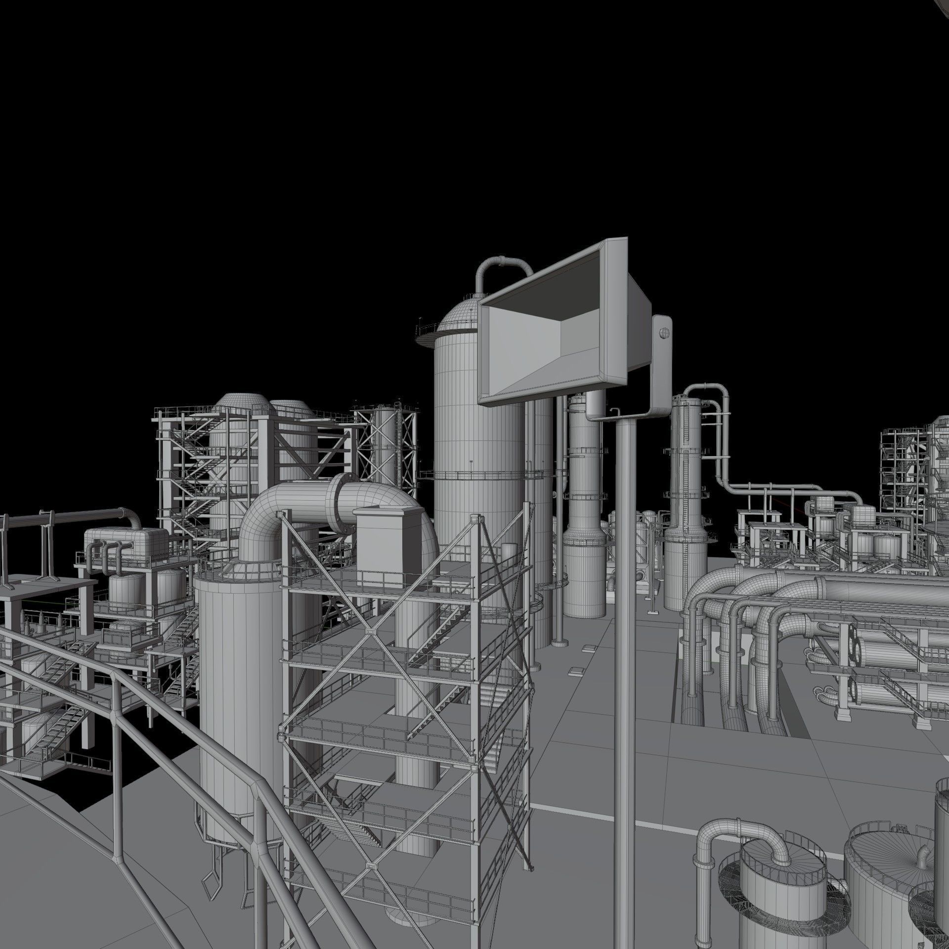 Refinery 3D model | CGTrader