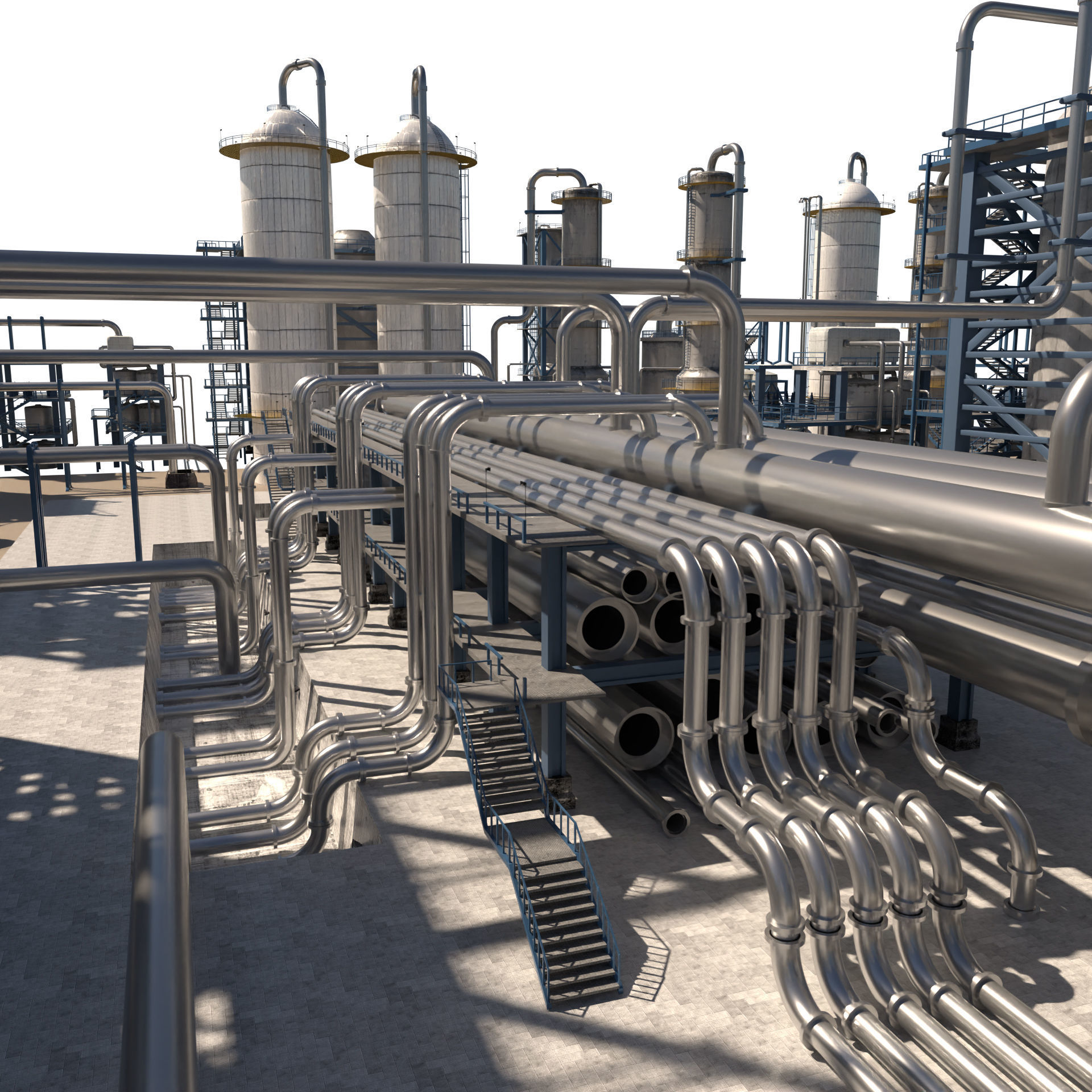 Refinery 3D model | CGTrader