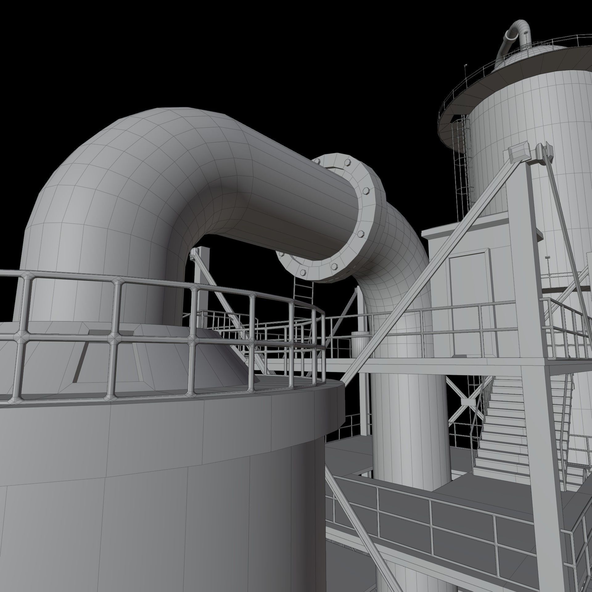 Refinery 3D model | CGTrader