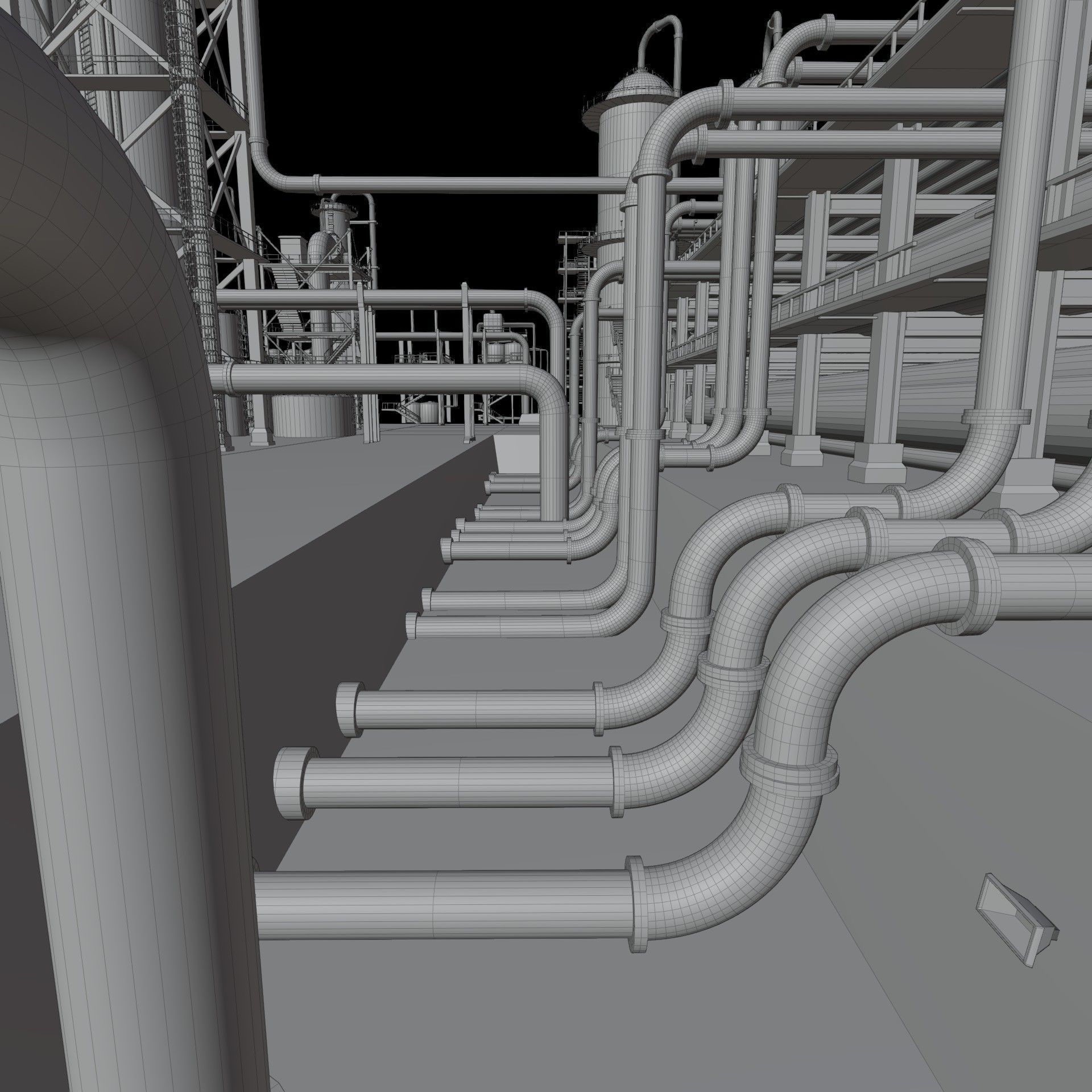 Refinery 3D model | CGTrader