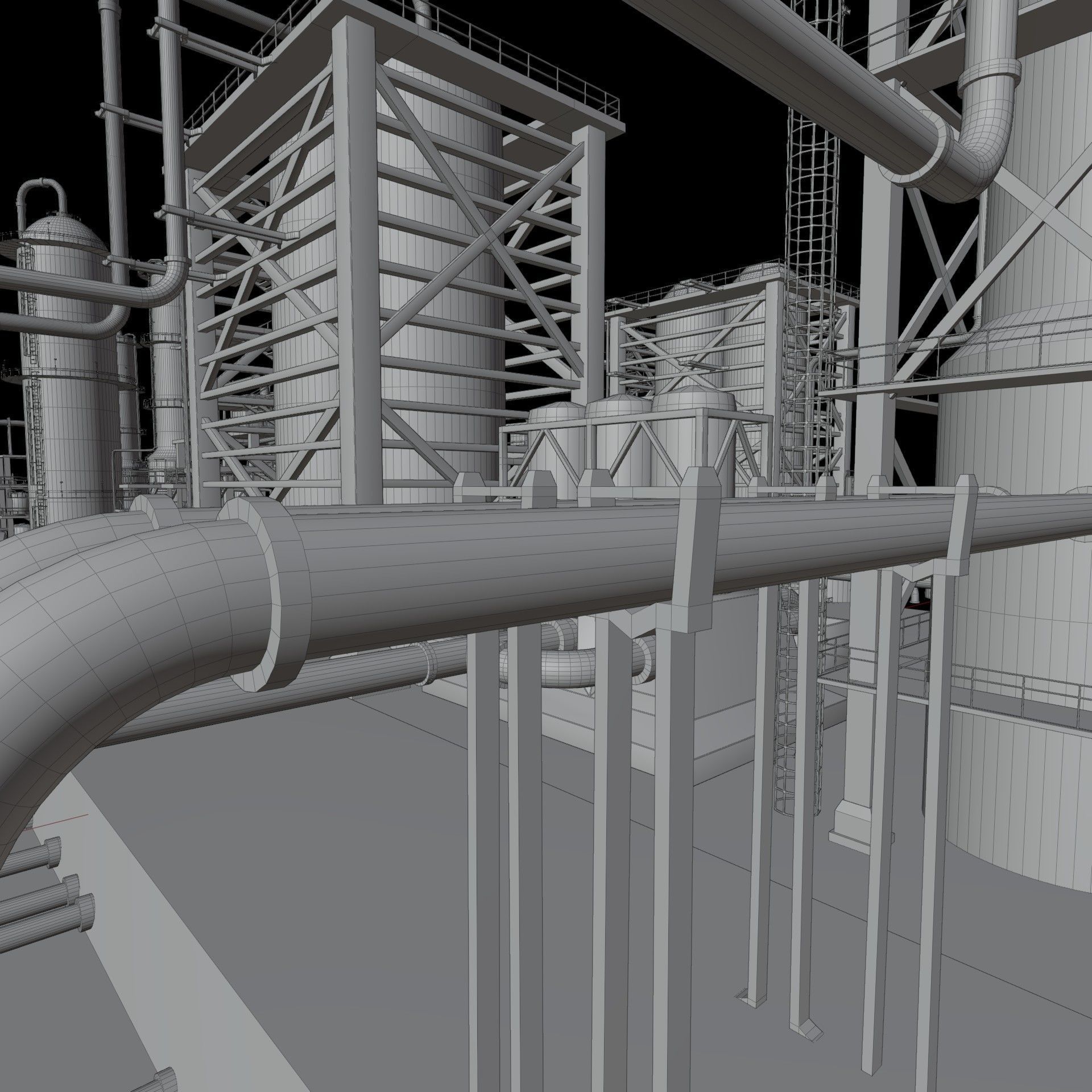 Refinery 3D model | CGTrader