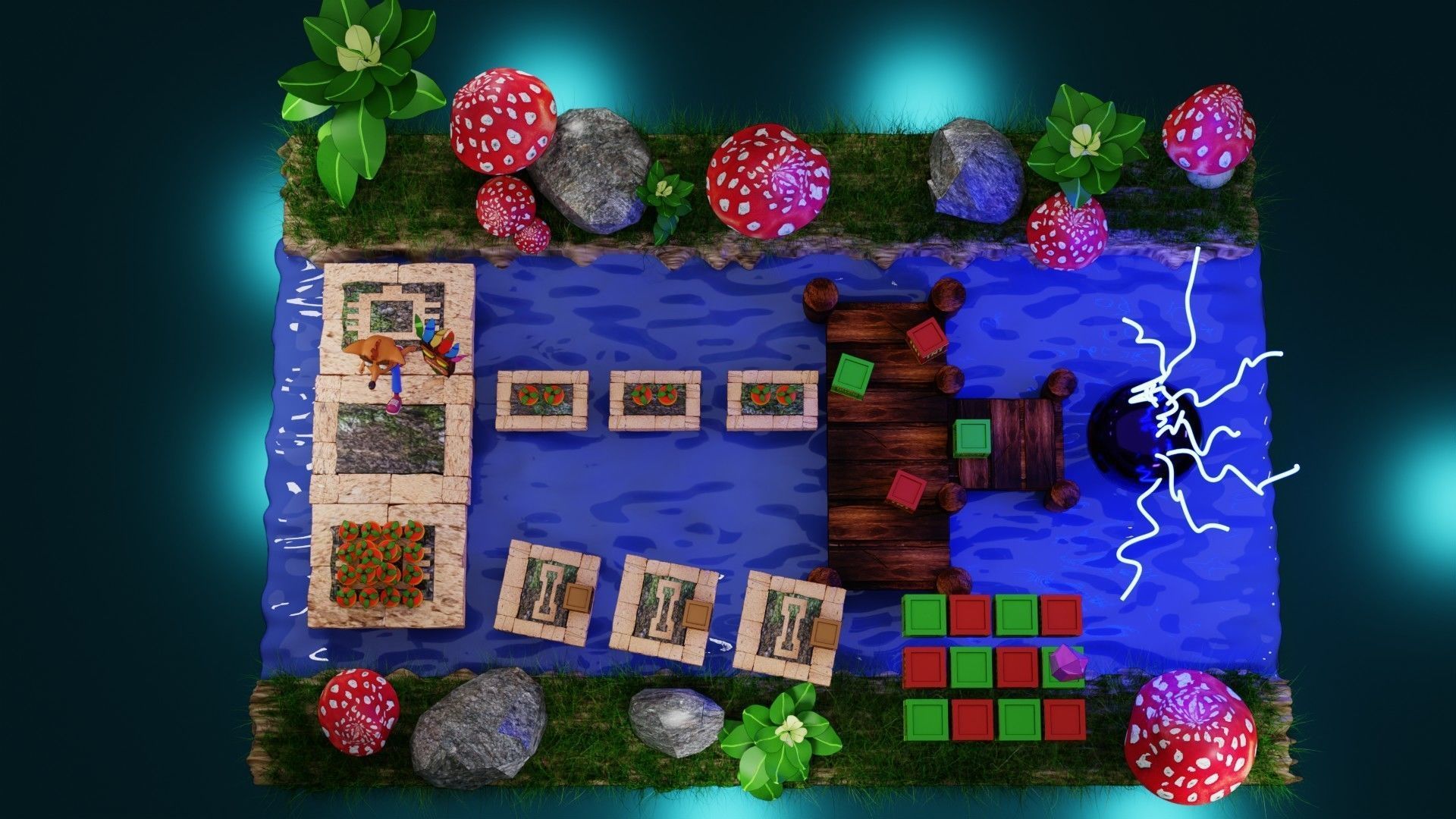 3D model Crash Bandicoot Diorama VR / AR / low-poly | CGTrader