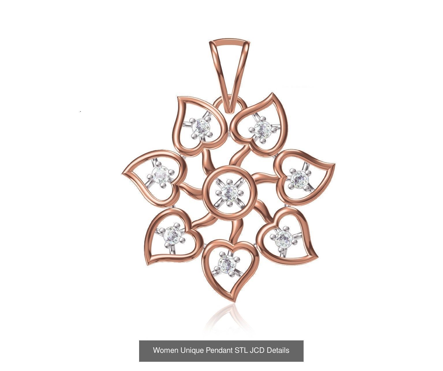 30 Women Heavy Unique Pendant STL JCD Details Collection | CGTrader