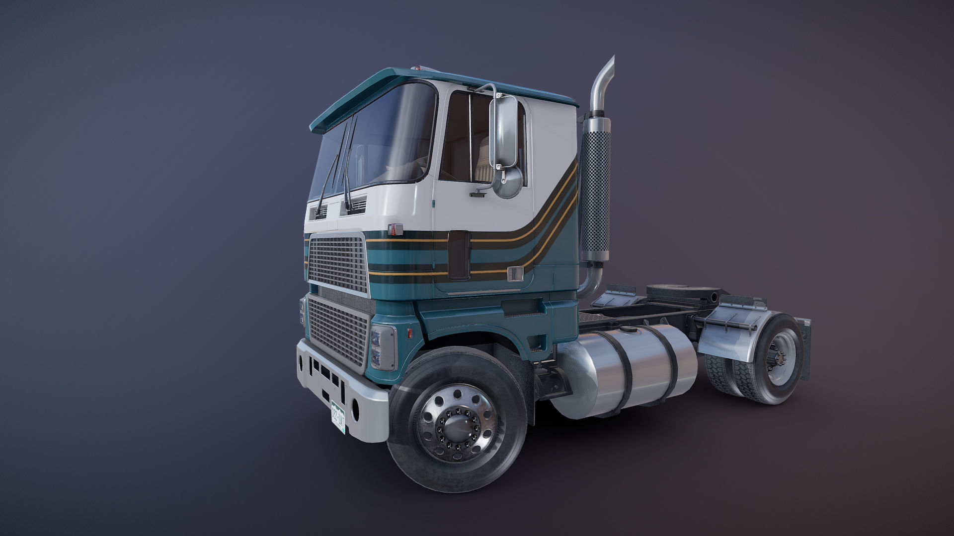 3D model Cabover single axle truck VR / AR / low-poly | CGTrader