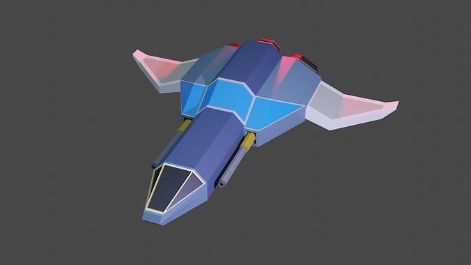 3D model Fighter Space ship VR / AR / low-poly | CGTrader