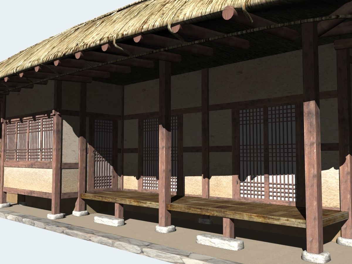 Thatched House V01 KOREA 3D model | CGTrader