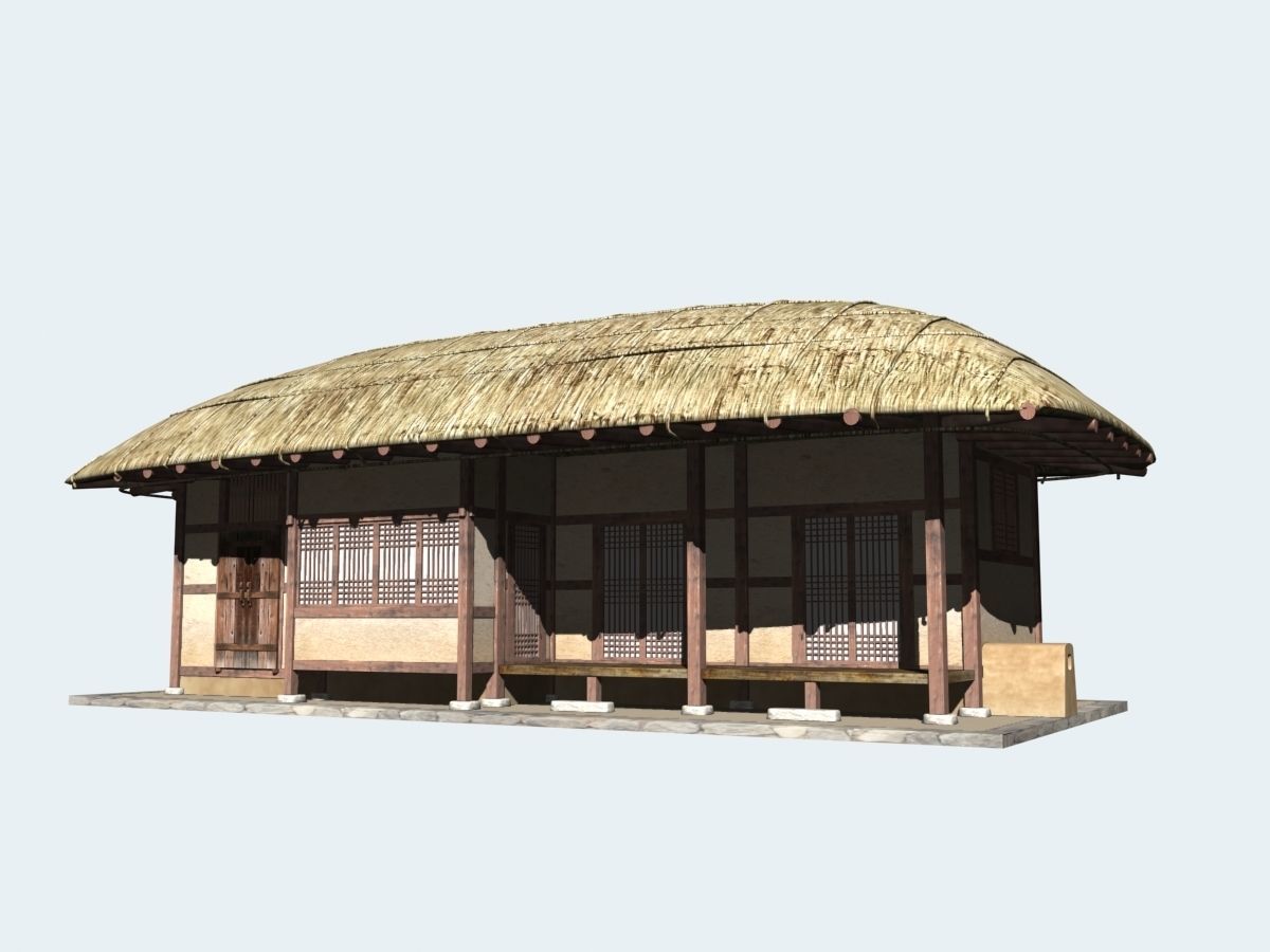 Thatched House V01 KOREA 3D model | CGTrader