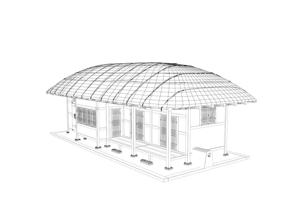 Thatched House V01 KOREA 3D model | CGTrader
