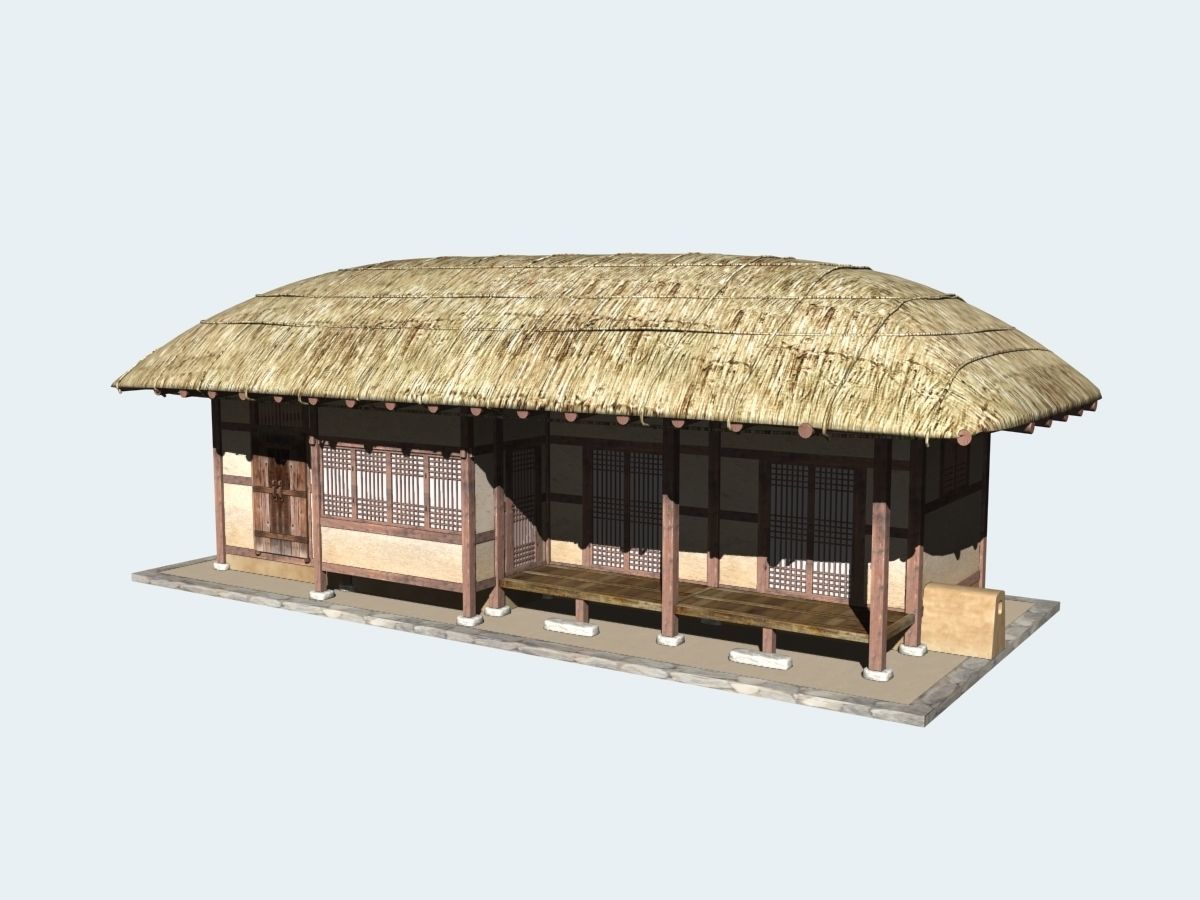 Thatched House V01 KOREA 3D model | CGTrader