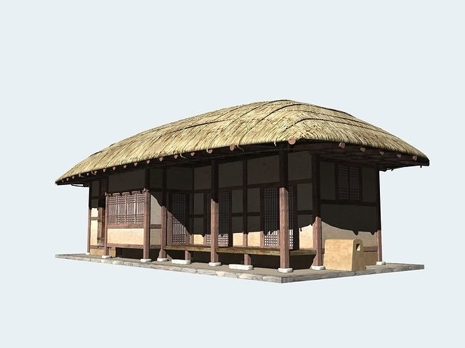 Thatched House V01 KOREA 3D model | CGTrader