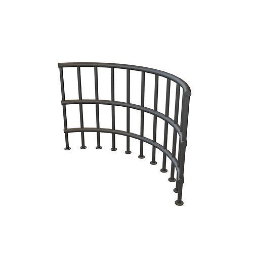 3D model Curved Iron Fence V1 002 VR / AR / low-poly | CGTrader