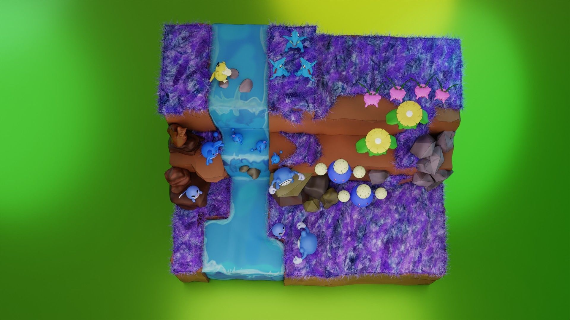 3D model Pokemon Water Region VR / AR / low-poly | CGTrader