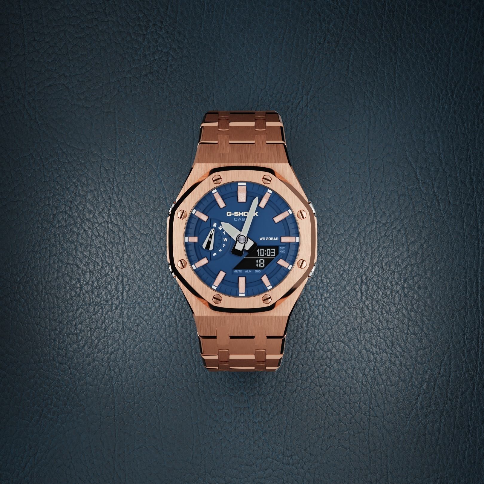 Casio GA-100 Custom 3D model | CGTrader