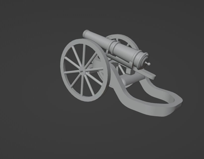 3D model CANON WITH ANIMATION VR / AR / low-poly | CGTrader