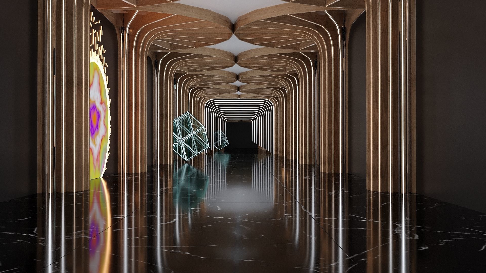 Exhibition hall 3D model | CGTrader