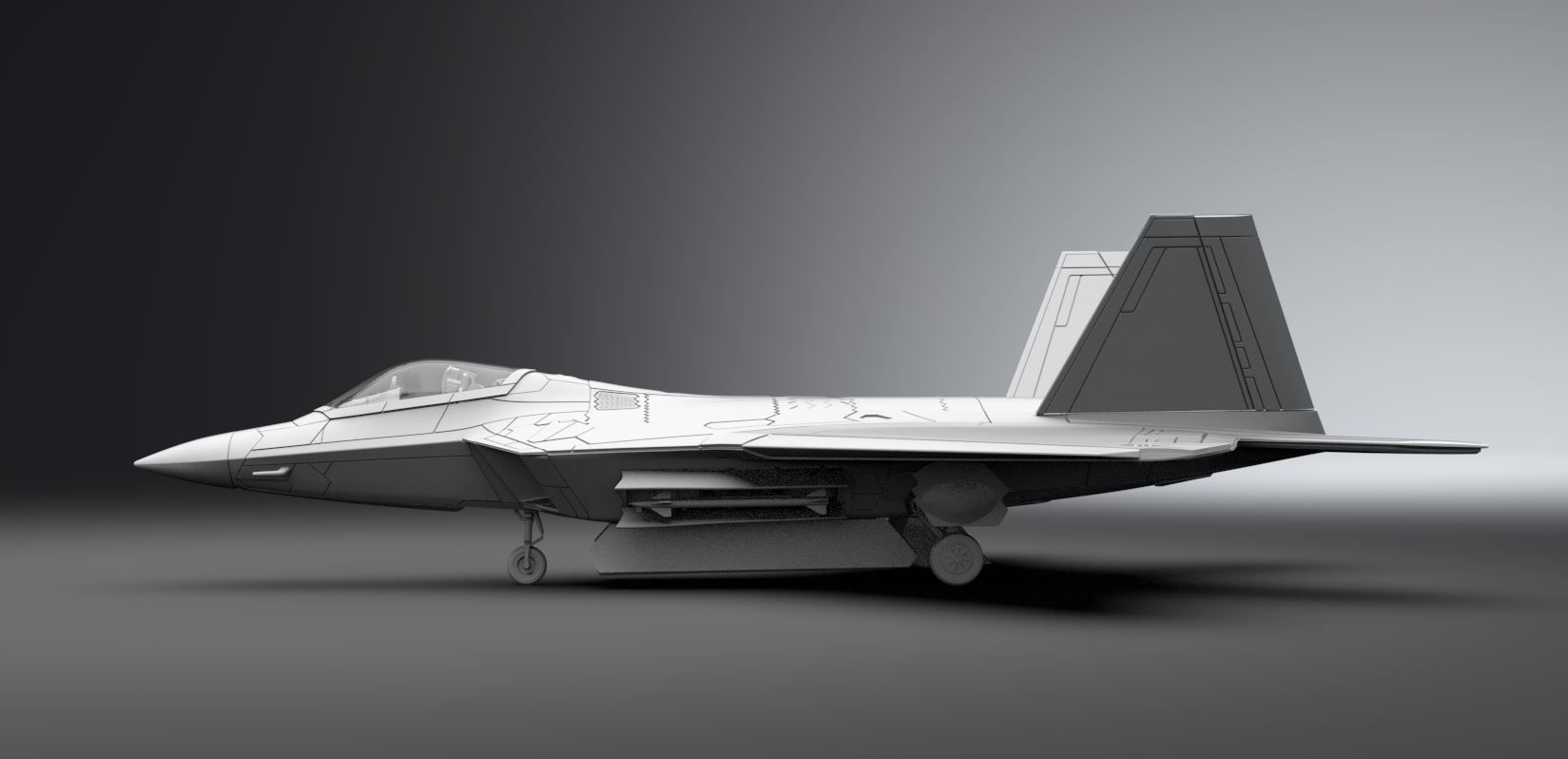 f22 Raptor Scale model 3D model 3D printable | CGTrader
