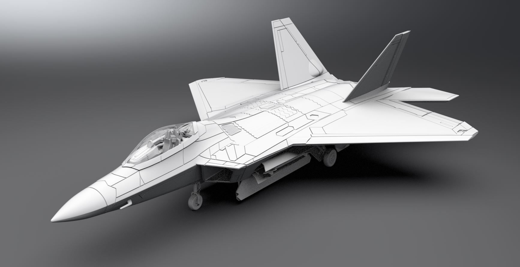 f22 Raptor Scale model 3D model 3D printable | CGTrader