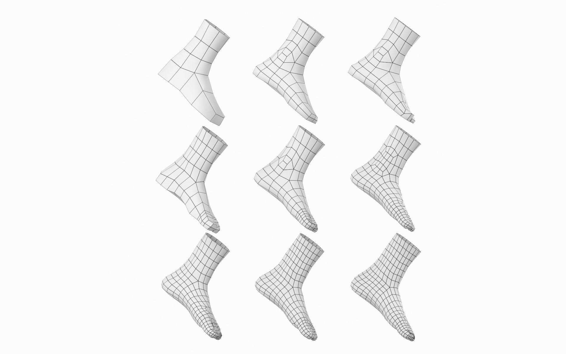 Foot Base Mesh Kit 3D model | CGTrader