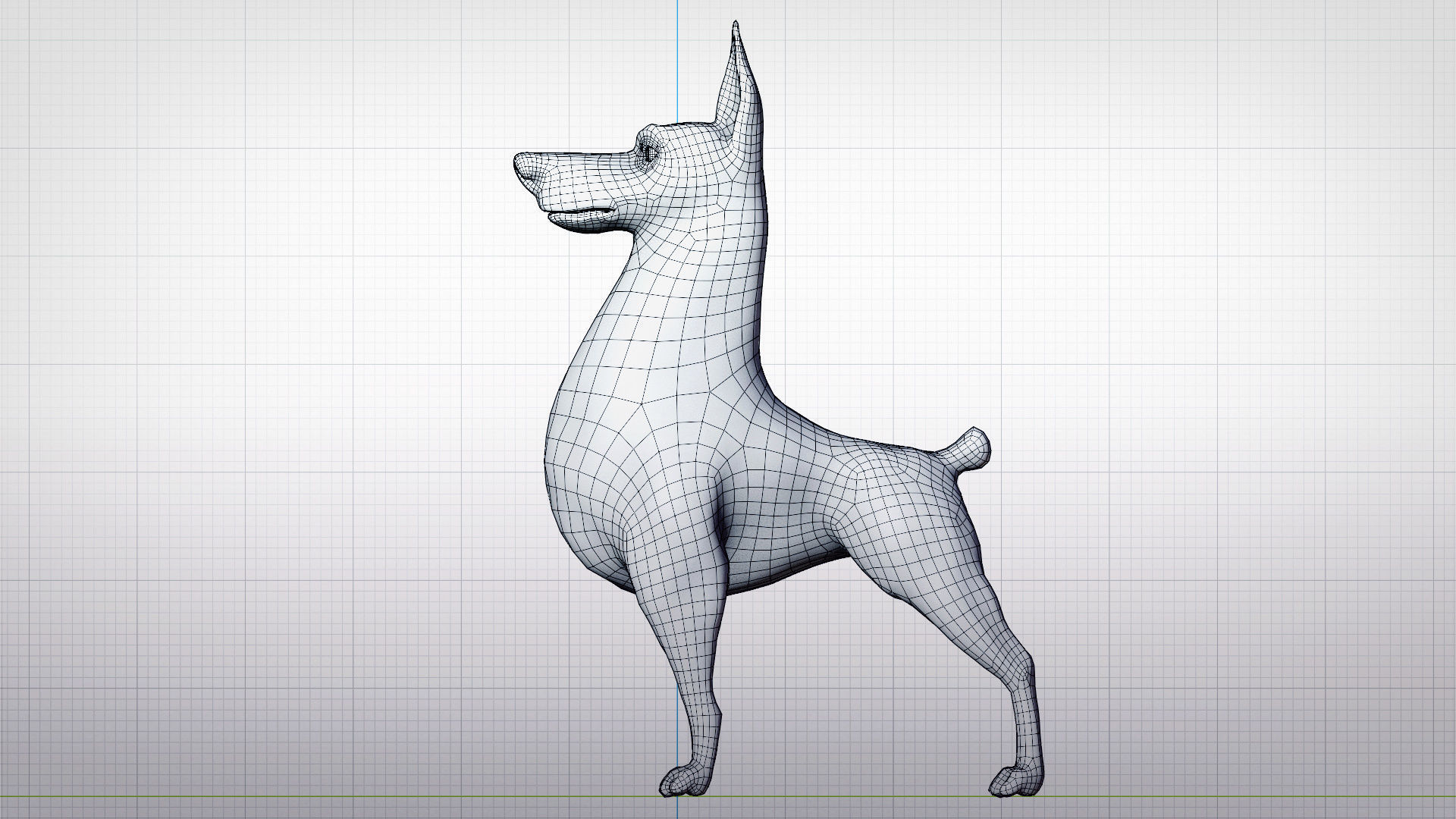 3D model Doberman - stylized Dog rigged character for Blender VR / AR ...