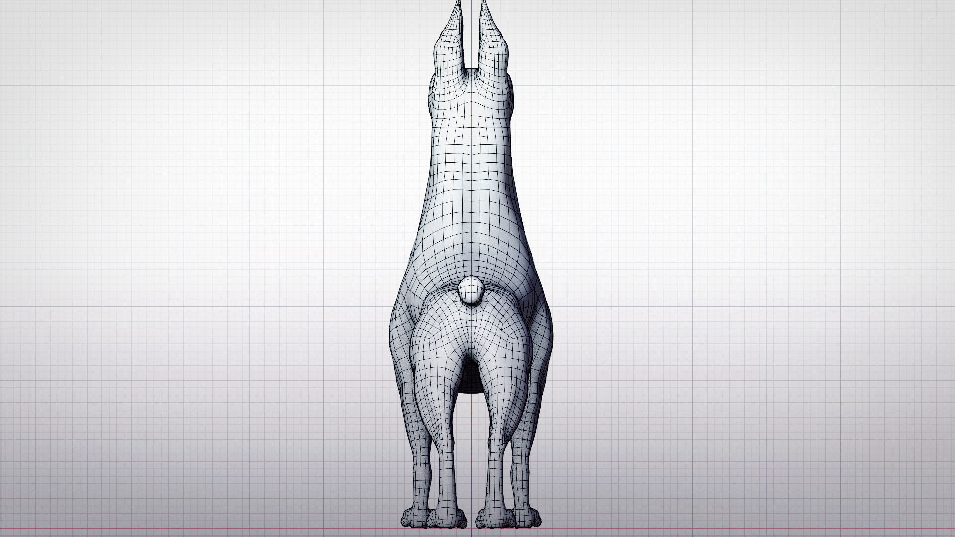 3D model Doberman - stylized Dog rigged character for Blender VR / AR ...