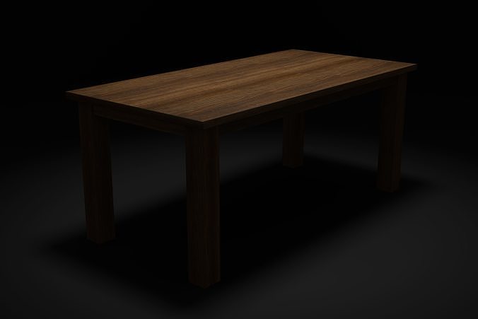 Simple Dining Table 3D model | CGTrader